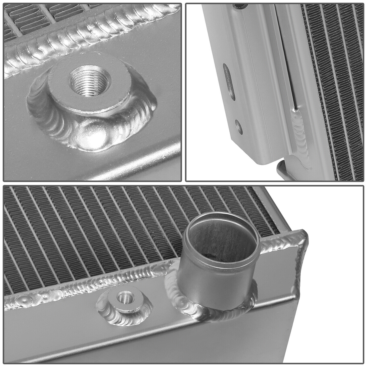 FOR 55-57 CHEVY SMALL BLOCK 150/210 SBC V8 3-ROW FULL ALUMINUM CORE ...