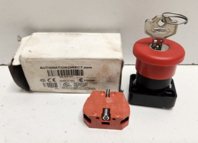 NEW OLD STOCK! AUTOMATIONDIRECT KEYED RED MUSHROOM E-STOP BUTTON ...