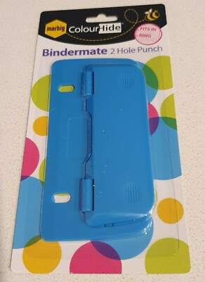 Marbig 2 Hole Punch Colourhide Bindermate Hole Punch - Blue | eBay ...