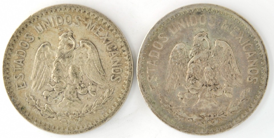 1906 Curved 7 1907 Mexico 50 Centavos .800 Silver Coins KM# 445 | eBay