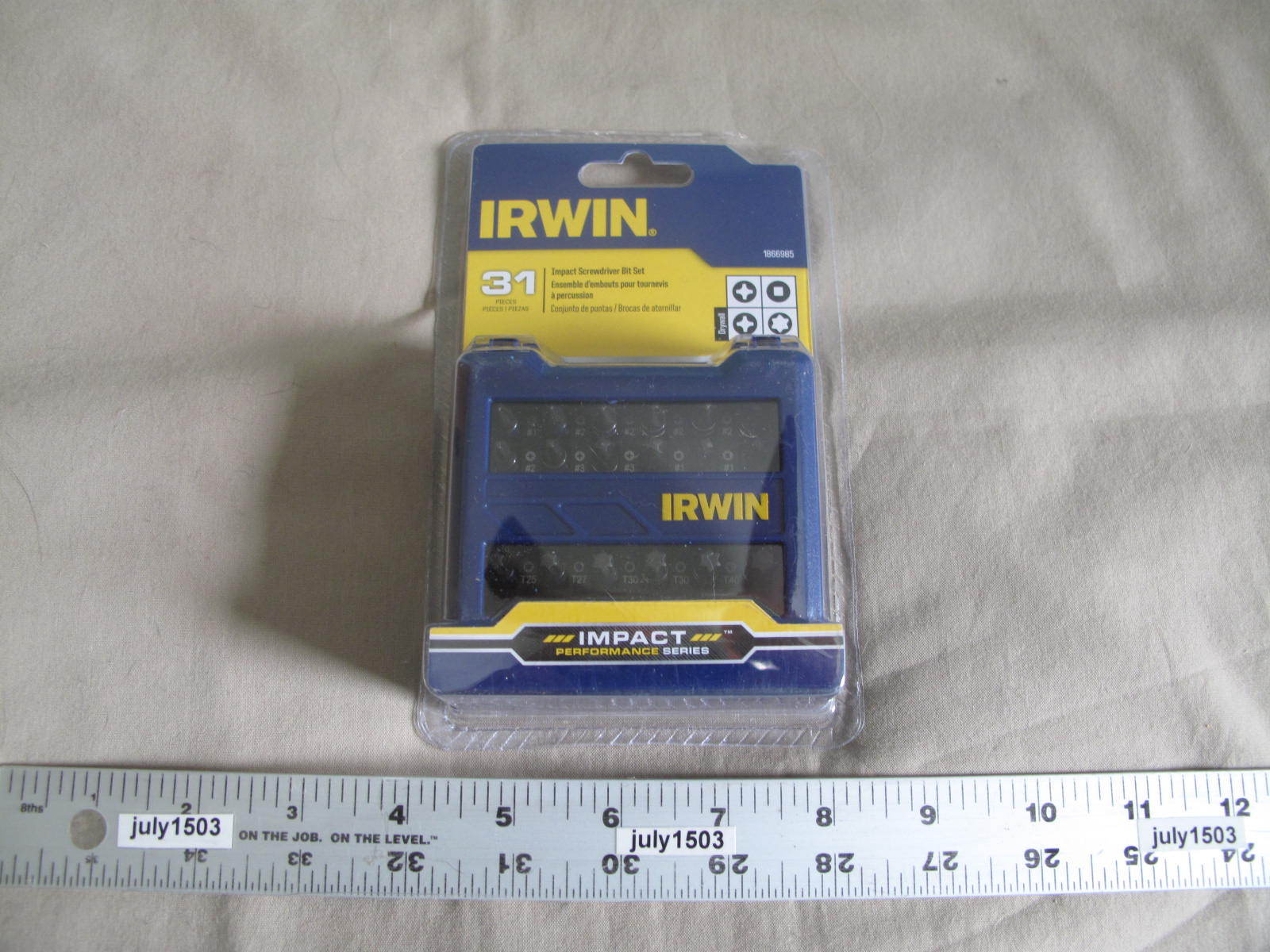 (1) NEW Irwin 31 pc Impact Screwdriver Bit Set Torx Star Square ...