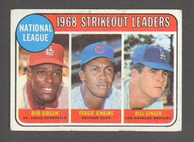 1969 TOPPS STRIKEOUT LEADERS GIBSON JENKINS SINGER CARD #12 (494) | eBay