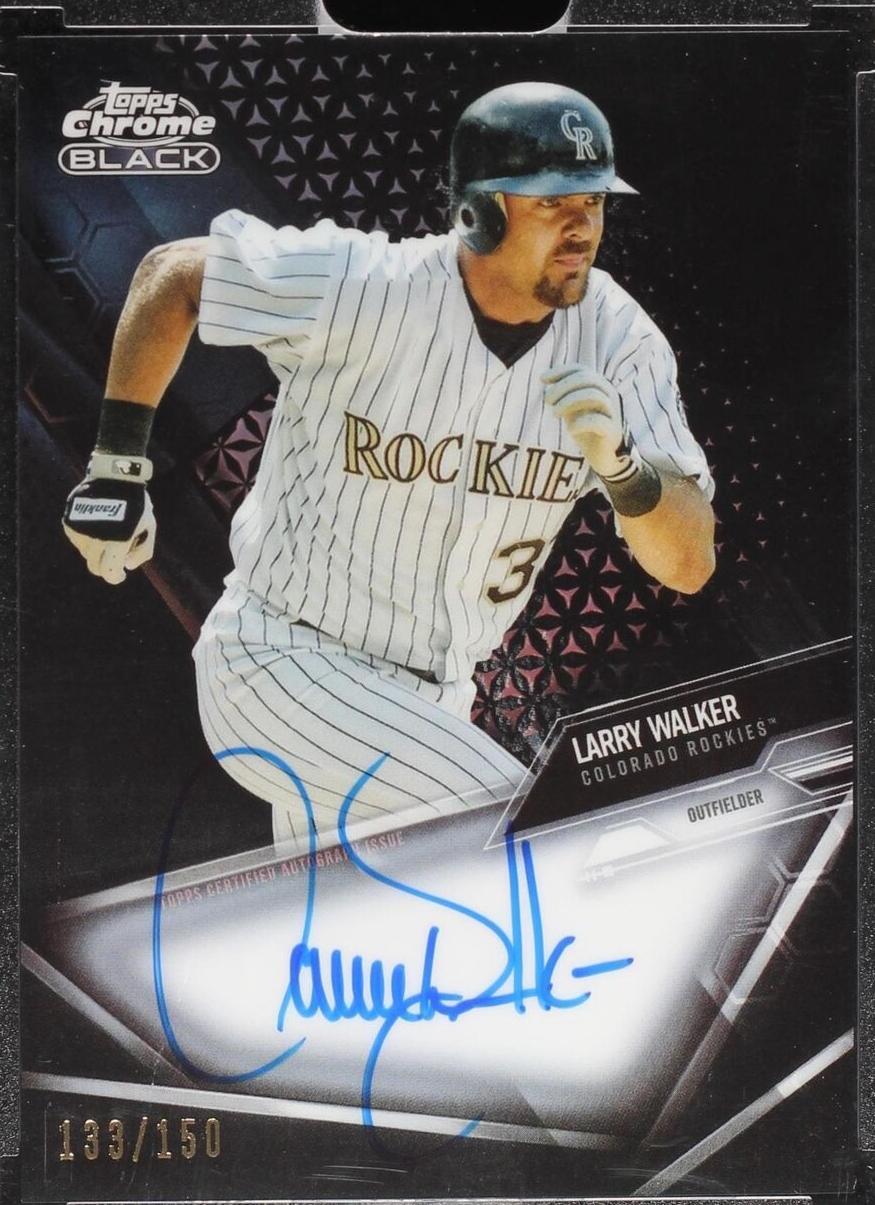 2021 Topps Chrome Black - Chrome Black Autographs Larry Walker #CBA-LW ...