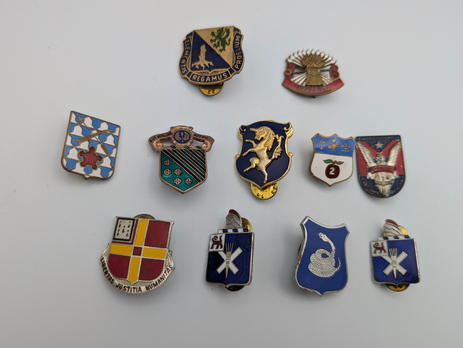Vintage Lot of 11 Military Enameled Pins | eBay