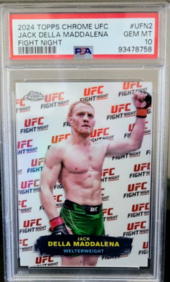 2024 UFC Topps Chrome Jack Della Maddalena Case Hit SSP UFC Fight Night ...