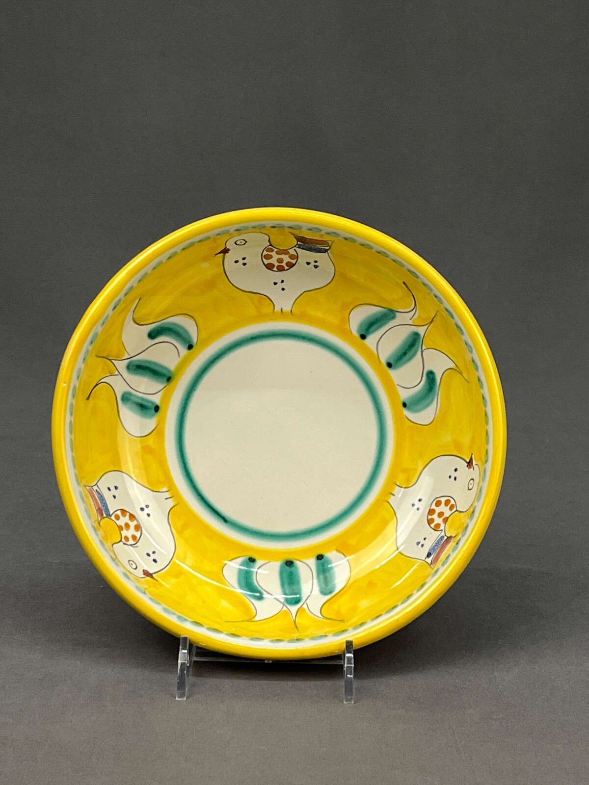 Vietri Cassetta Positano Campagna Chicken 7 1/2" Coupe Ceral Bowl w ...