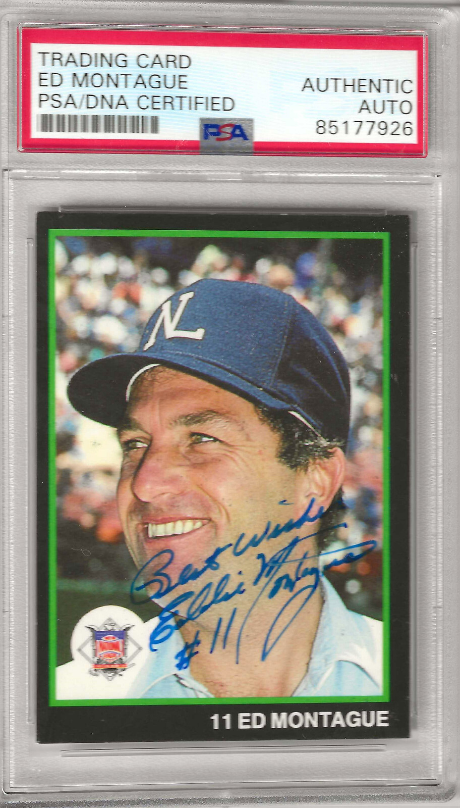 ED MONTAGUE PSA DNA SIGNED 1988 T&M ROOKIE CARD UMPIRE AUTO FUTURE HALL ...