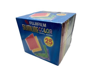 Fujifilm Slimline Multi Color Jewel Cases 25 Pack CD DVD | eBay