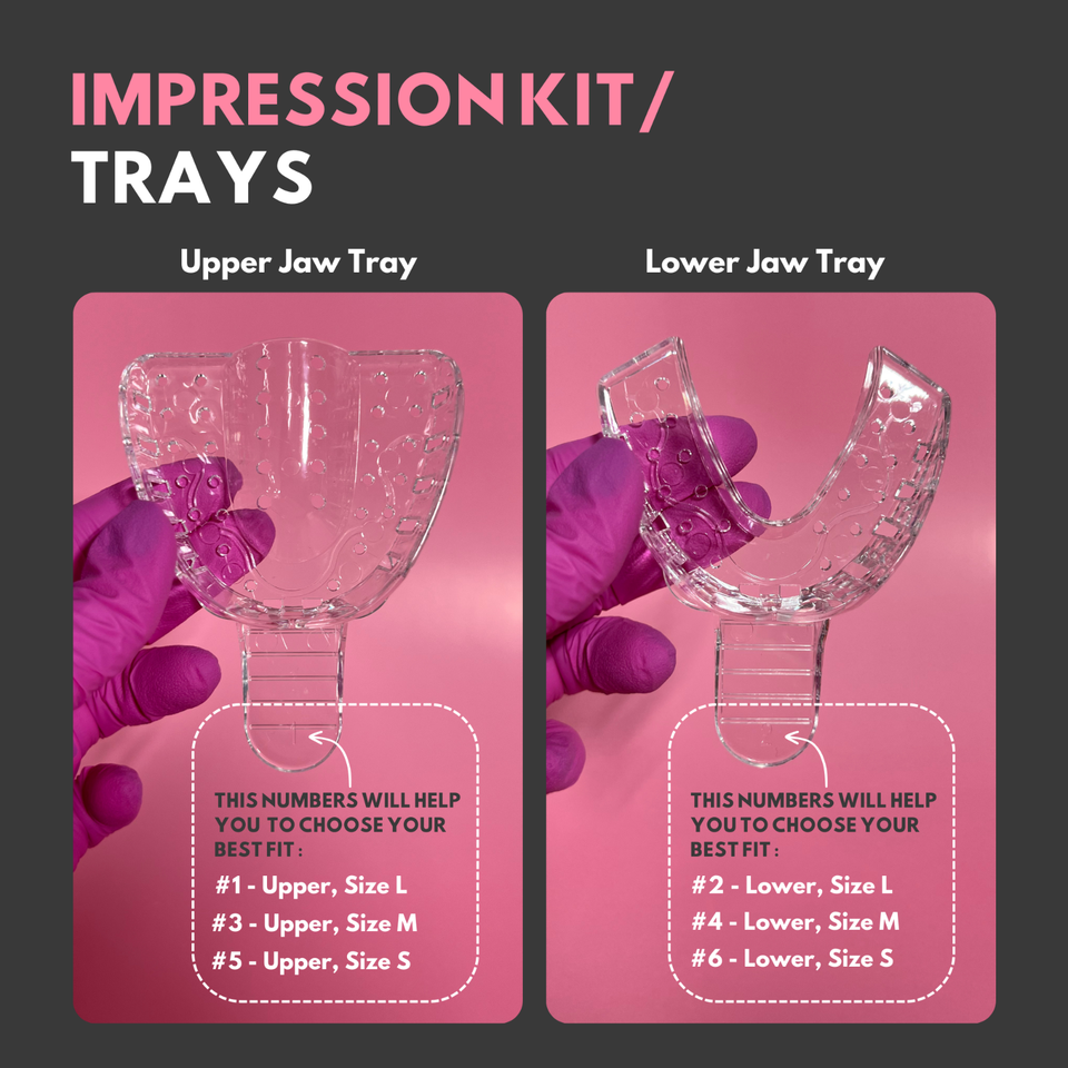 Premium dental impression kit for dentures, nesbit flippers, and snap ...