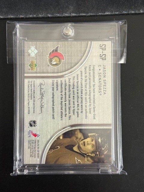 2005-06 Upper Deck The Cup - JASON SPEZZA - Signature Patch AUTO - #ed ...