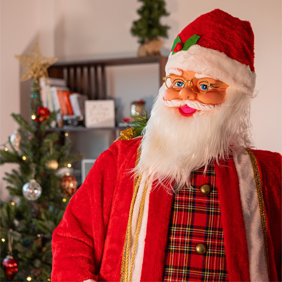 5FT ANIMATED SANTA CLAUS LIFESIZE SINGING DANCING FATHER CHRISTMAS ...