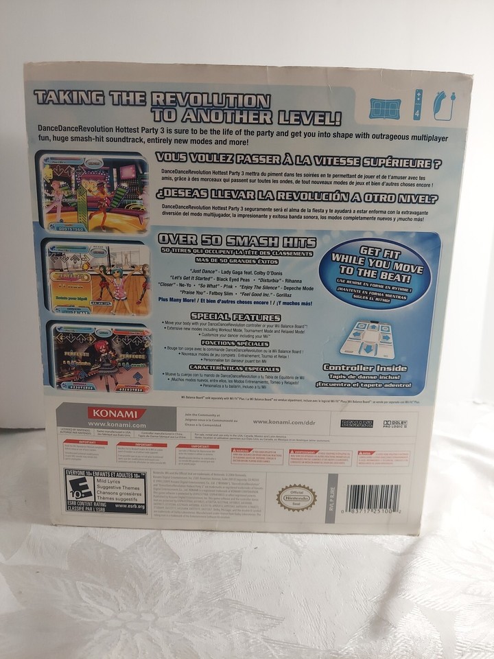 Wii Dance Dance Revolution 3 Hottest Party Just Mat No Game 83717251002 ...