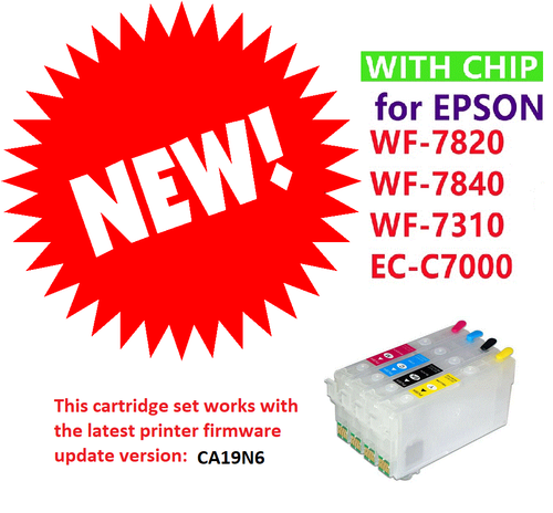 Empty Refillable Ink Cartridge T812 812 XL with chip for WF7840 WF7820 ...