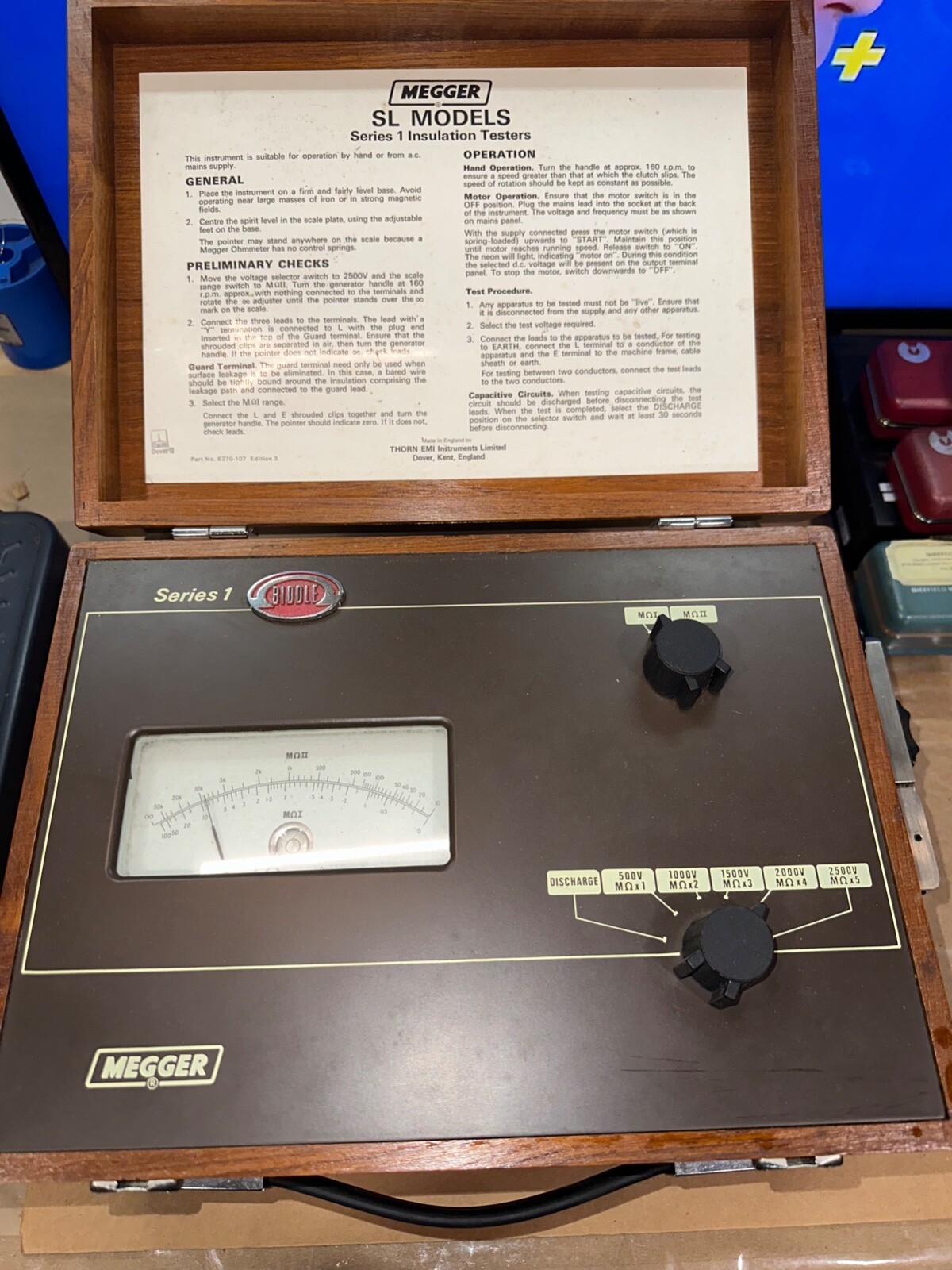 MEGGER BIDDLE SL MODEL SERIES 1 INSULATION TESTER | eBay