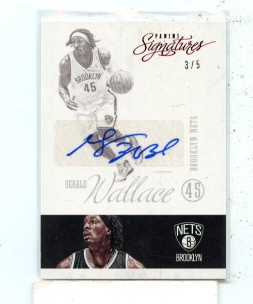 GERALD WALLACE 2012-13 Panini Signatures Red Auto Autograph #D /5 | eBay