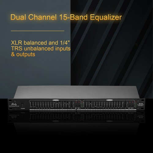 EQ-215 2-Channel 15-Band Equalizer 1U Rack Mount Stereo Graphic ...