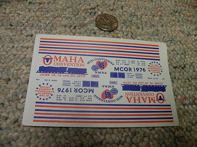 Herald King decals HO NMRA MCOR 1976 MAHA Convention ZZ2 | eBay