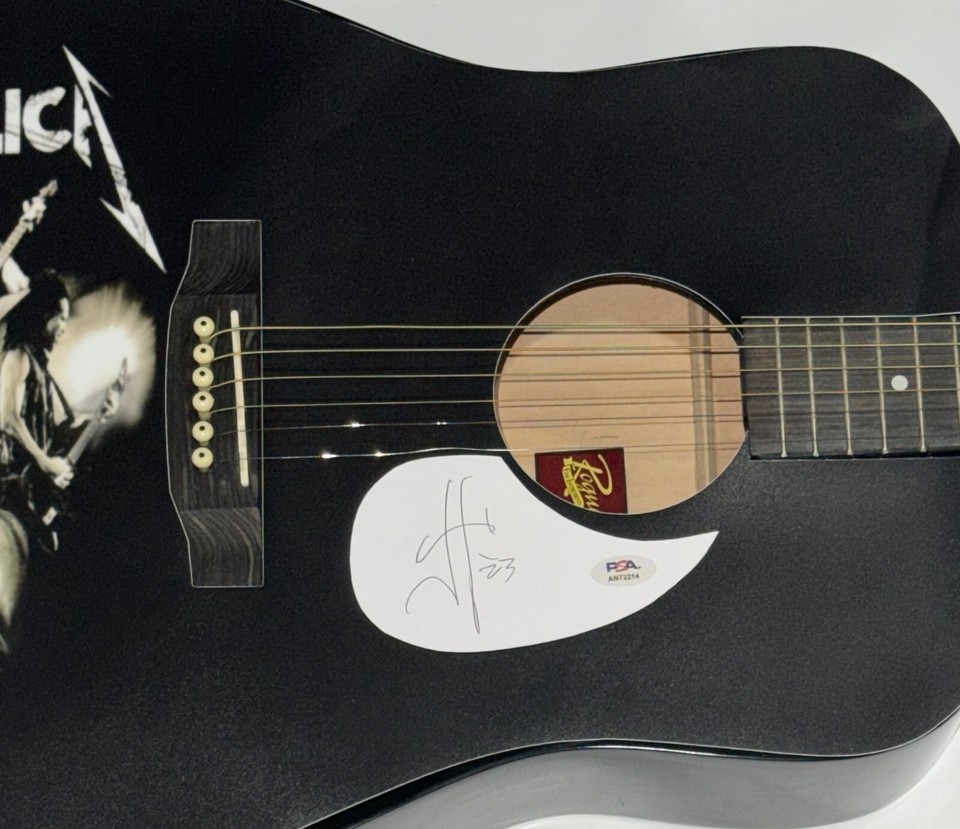 JAMES HETFIELD SIGNED CUSTOM ACOUSTIC GUITAR METALLICA AUTOGRAPHED PSA ...