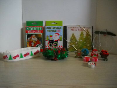 CHRISTMAS NIC NACS 14 PIECE: CARDS, CHRISTMAS MUSIC, HAIR, ERASERS ...