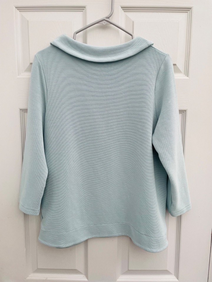 BNWTs PHASE EIGHT Duck Egg Blue Side Button Roll Boat Neck REMY Jumper ...