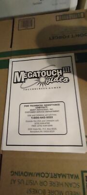 megatouch 3 arcade manual #1045 | eBay