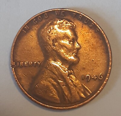 1946 Wheat Penny No Mint Mark Extremely Rare Error On The Rim L in ...