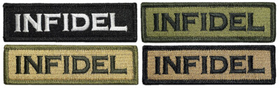 BUNDLE 4P INFIDEL Arabic Crusader Morale ISAF Touch Fastener Hook Loop ...