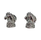 2 Horse Brooch Pins Chess Knights Collar Pin Suit’s Lapel Silver Tone ...