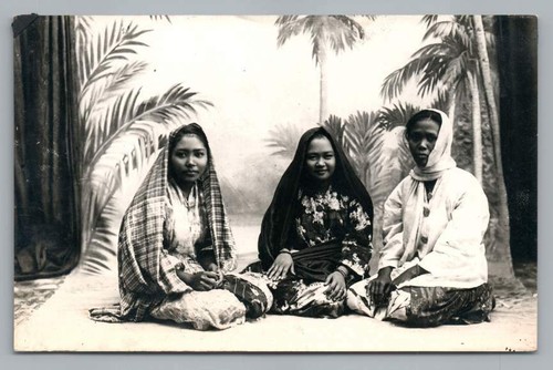 Pretty Malay Girls INDONESIA Vintage Studio Photo Portrait RPPC ...