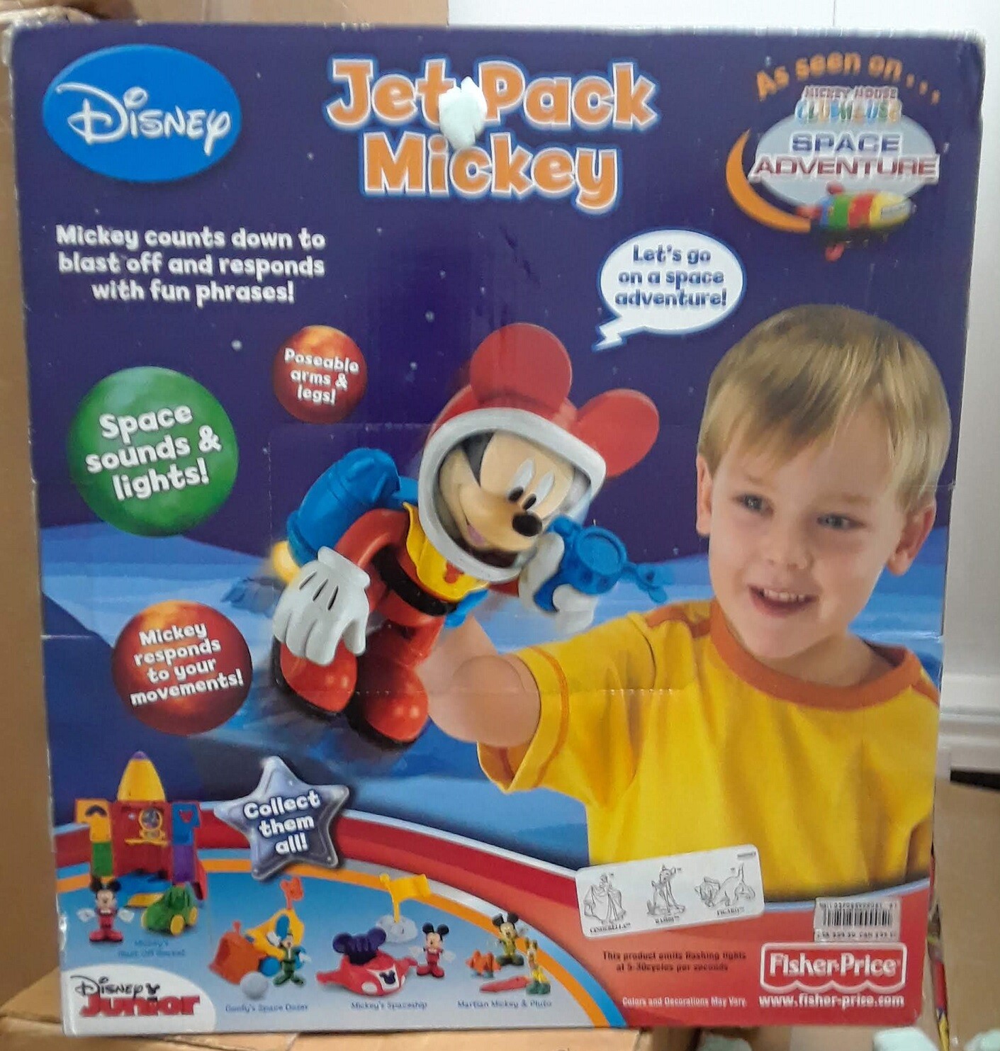 Fisher Price Disney's Clubhouse Jet Pack Mickey Mouse Electronic 10 ...