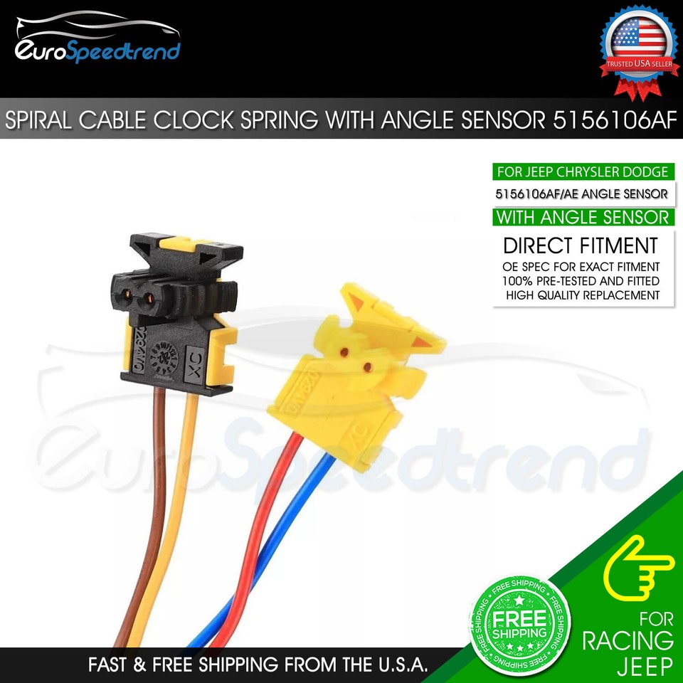 5156106AF Spiral Cable Clock Spring for Jeep Wrangler JK 2007-18 w ...