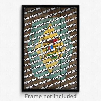 Kenton Delaware Poster (DE City Souvenir 11x17 Town Print) | eBay