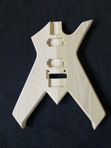 Unfinished ENL Cryptic V 22 Fret Electric Guitar Body In Poplar Wood ...