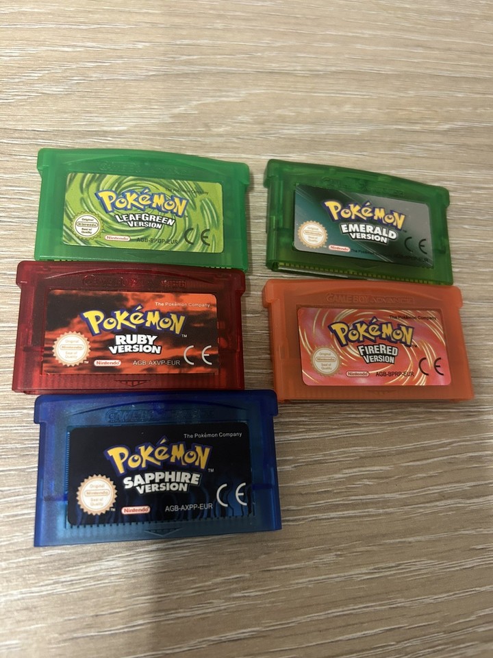 GBA Pokemon Ruby, Sapphire, Emerald, Leaf green, Fire red NOT ...