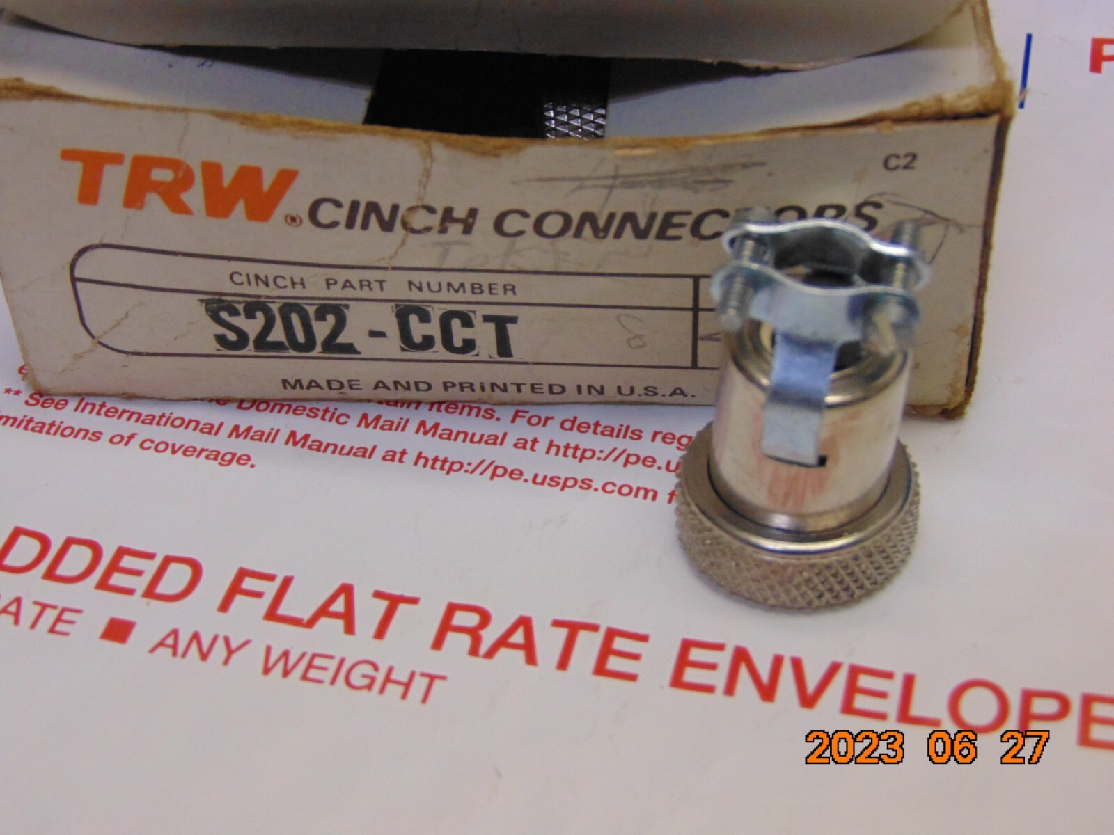 1-pc S202CCT Collared Barrel 2-Pin Socket Cinch Connector | eBay