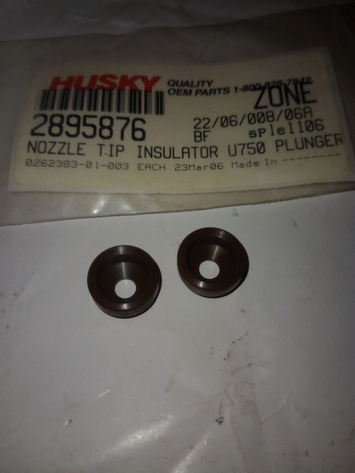 NEW 2 PCS HUSKY OEM PARTS 2895876 NOZZLE TIP INSULATORS U750 PLUNGER ...