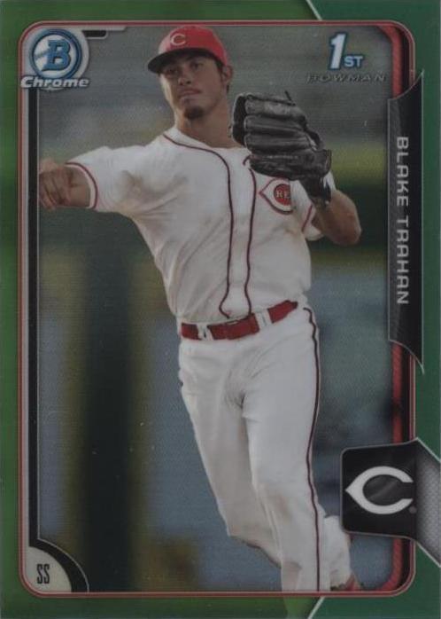 2015 Bowman Draft - Chrome Blake Trahan #43 Green Refractor /99 (RC ...