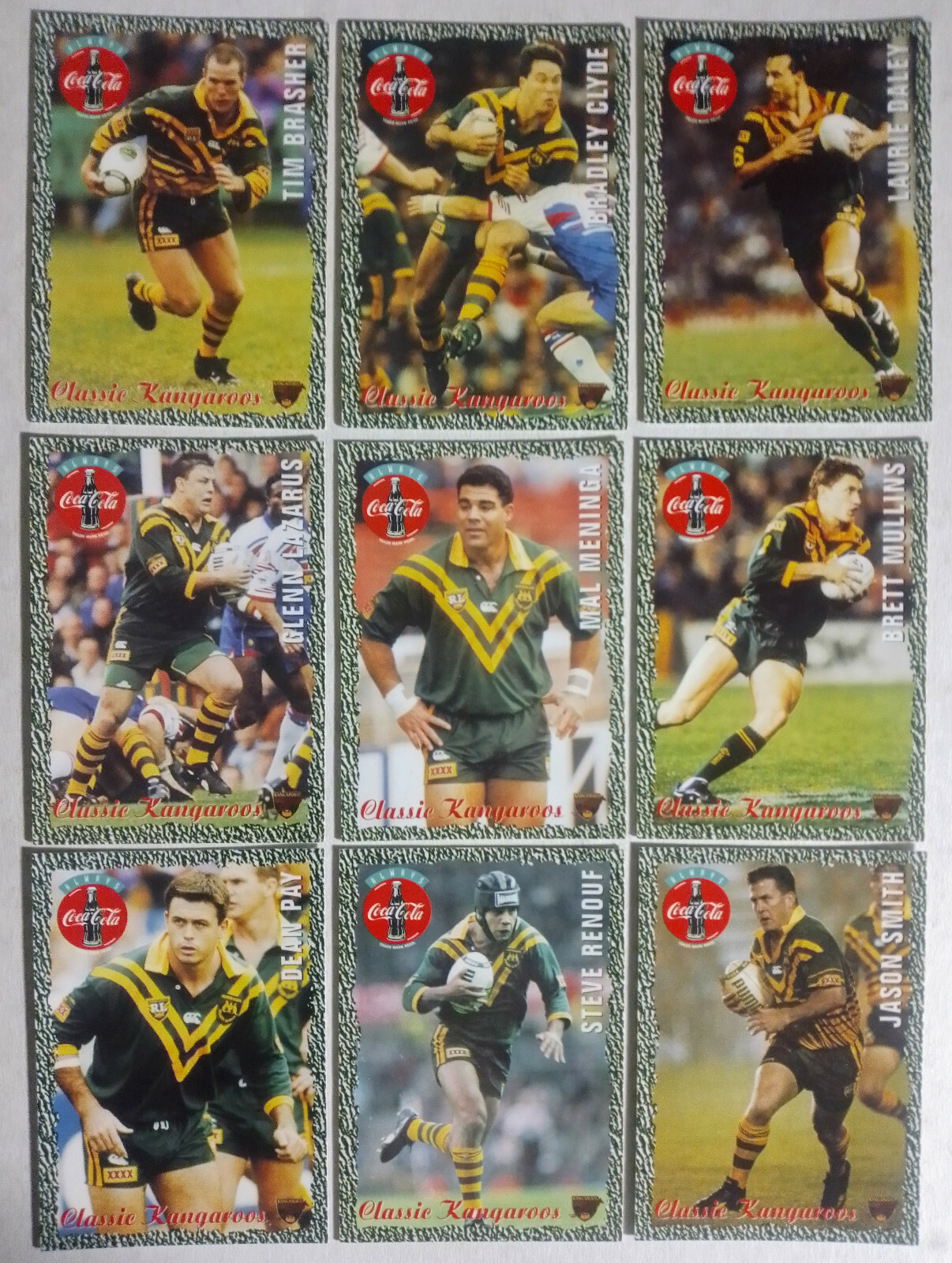 1995 dynamic Coca-Cola classic kangaroos NRL single cards | eBay Australia