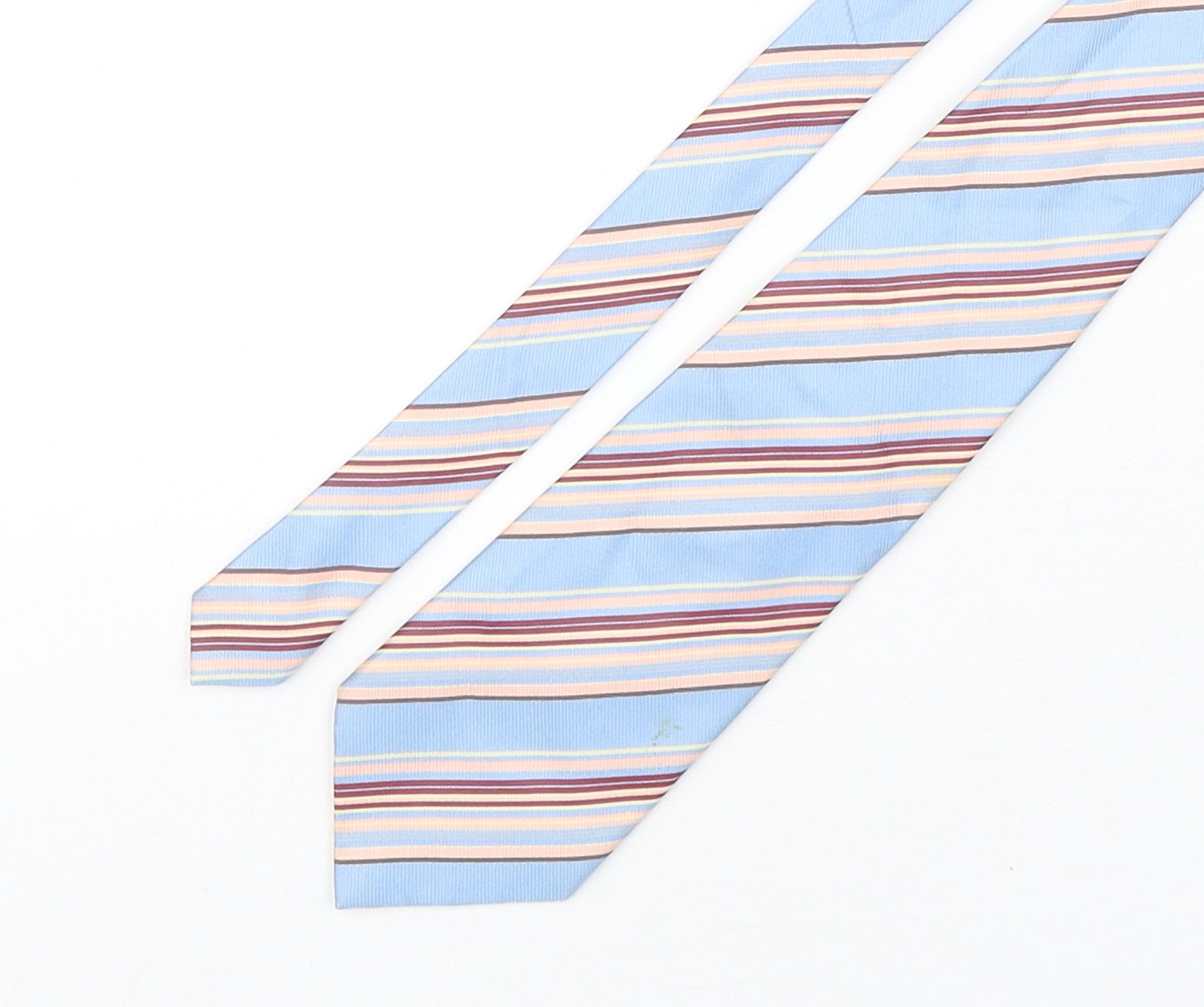 Osborne Mens Multicoloured Striped Silk Pointed Tie One Size | eBay UK