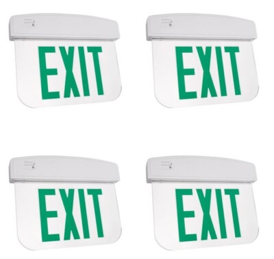 Exit Signs - Green Letters