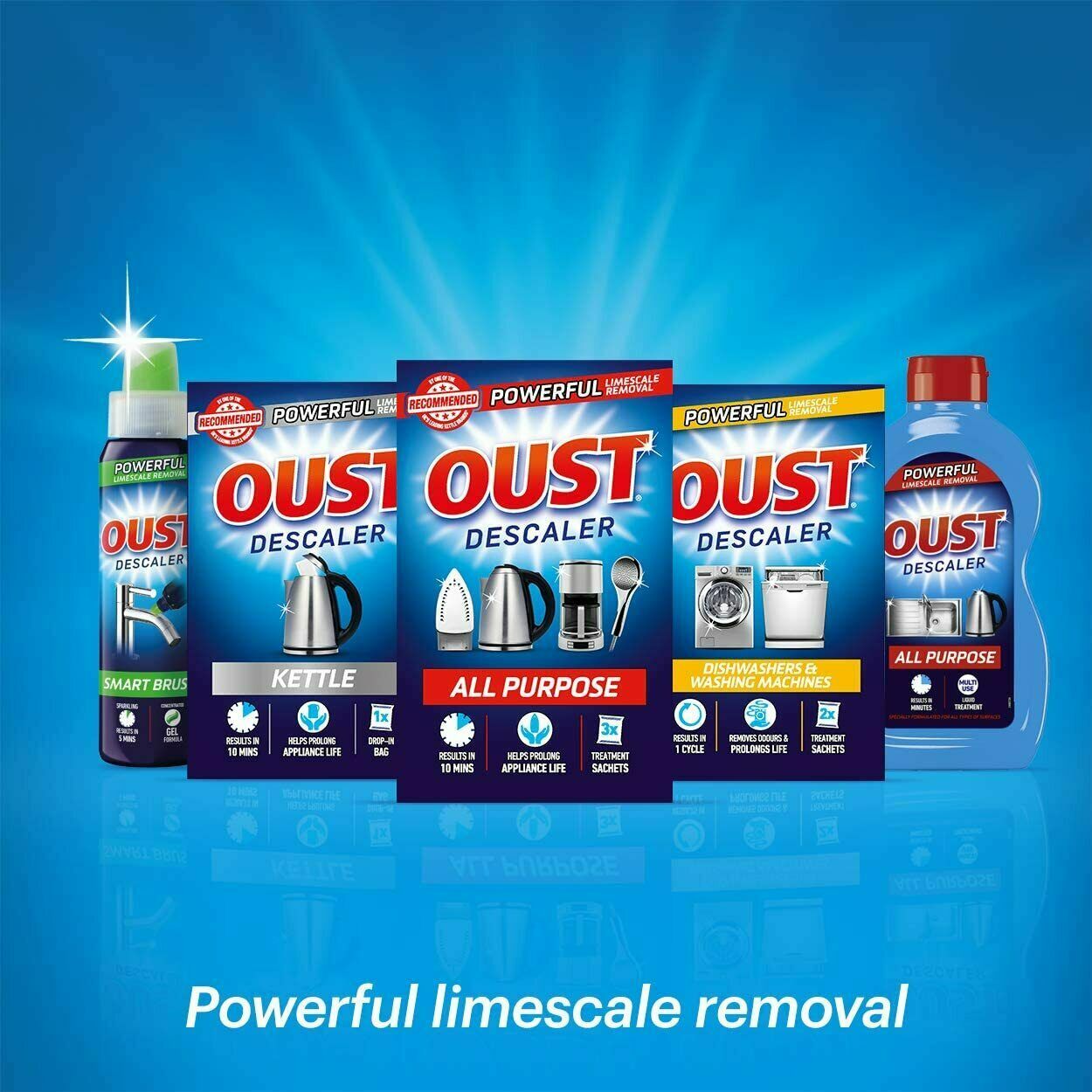 Oust Powerful All Purpose Descaler, Limescale Remover Pack of 4 (4 x 3 ...