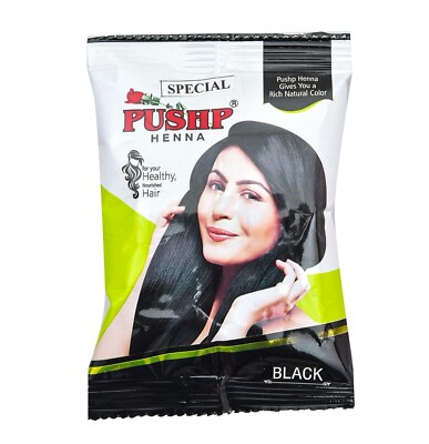 10X Pushp Heena Mehandi powder for healthy and nourished hair 10gm free ...