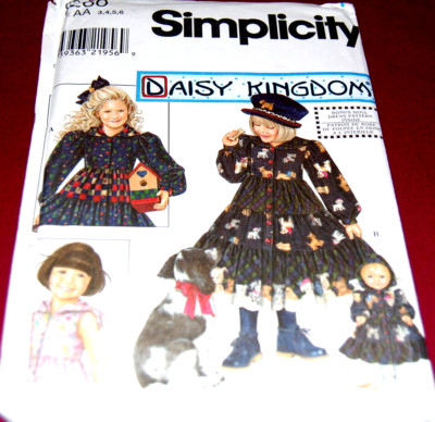 Simplicity Pattern # 8260 - Daisy Girl's & 18" Doll's Dress - Size 3-6 ...