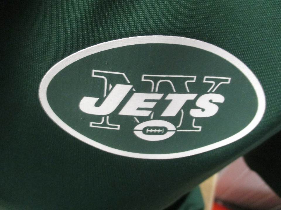 NIKE NFL NEW YORK JETS LARGE SEWN COLLAR POLO DRI-FIT SHIRT STAFF TEAM ...