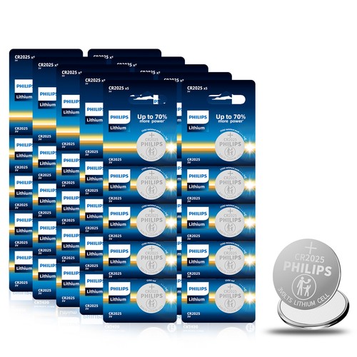 20x Philips 3V CR2025 Lithium Battery CR 2025 BR2025 DL2025 Remote Button Cell | eBay