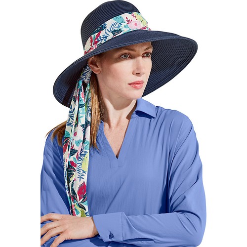 Coolibar UPF 50+ Womens Stella Scarf Detail Hat | eBay