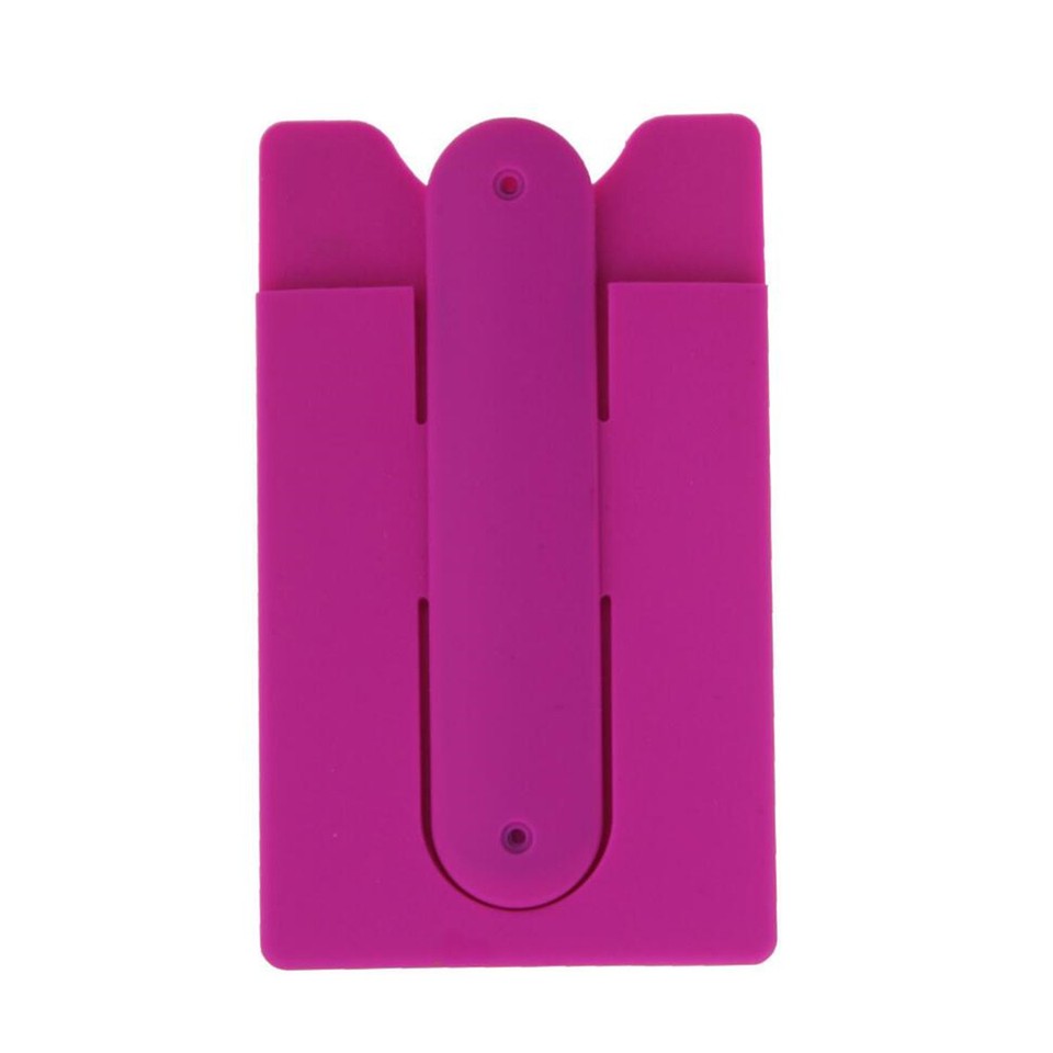 Useful Silicone Wallet Credit Card Stick on Adhesive Holder Pouch Case ...