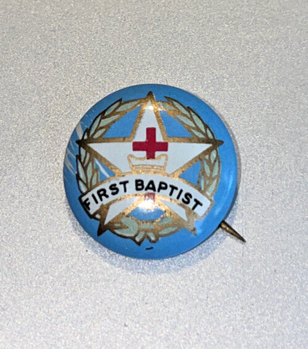 First Baptist Church Button Pin Vintage David C Cook Publishing Made in ...