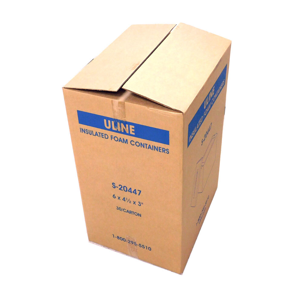 () Uline S-20447 Insulated Foam Containers 6".5"" Polystyrene for sale ...