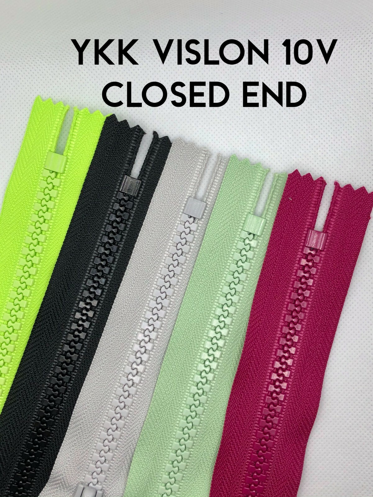 YKK Zip Zipper Open/Closed End 5VS 8VS 10V-Choice of Colour and Length ...